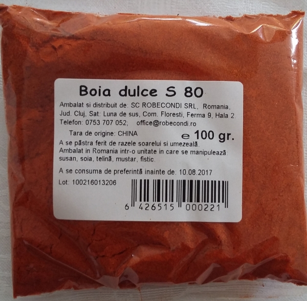 Boia de ardei dulce ASTA 100 ambalaj 100 grame